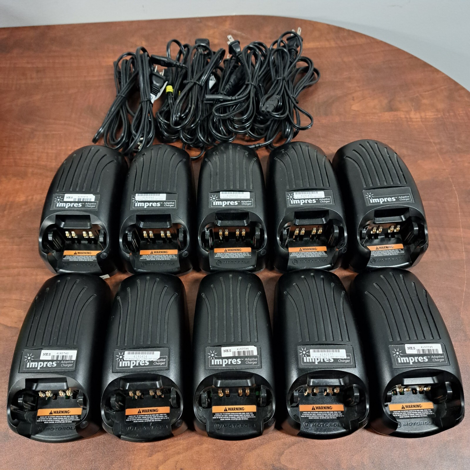 LOT OF 10 GENUINE Motorola WPLN4114AR Adaptive Charger XTS5000 3000 ...