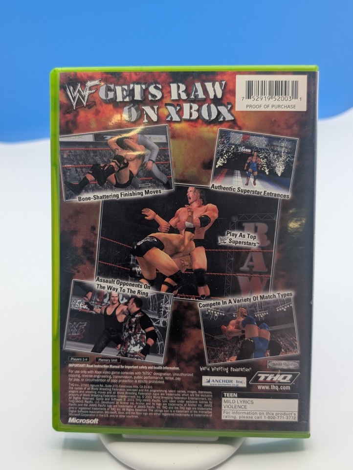 WWF Raw WWE (Original Xbox) Black Label CIB COMPLETE & TESTED | eBay