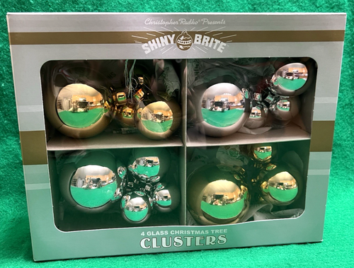 2025 Christopher Radko Shiny Brite 4 Jumbo Glass Christmas Tree ...