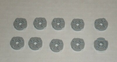LEGO NEW 2x2 Light Bluish Grey Round Plate Axle Hole (10x) 4211475 ...