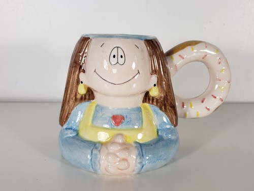 Comic Strip Cathy Donut Fun Office Coffee Mug Head 3D Vtg 1995 90s ...