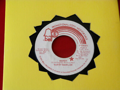 BARRY MANILOW~ MANDY~ RARE PROMO~ NEAR MINT~ BELL RECORDS ~RARE ~POP | eBay