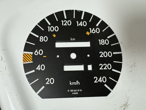 Genuine NOS Mercedes 500SE 500SEL W126 S-Class VDO Speedometer Euro ...