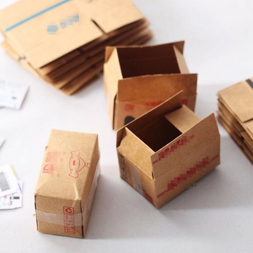 5x Mini Express Delivery Box Dollhouse Miniature 1:12 Post Supplies ...