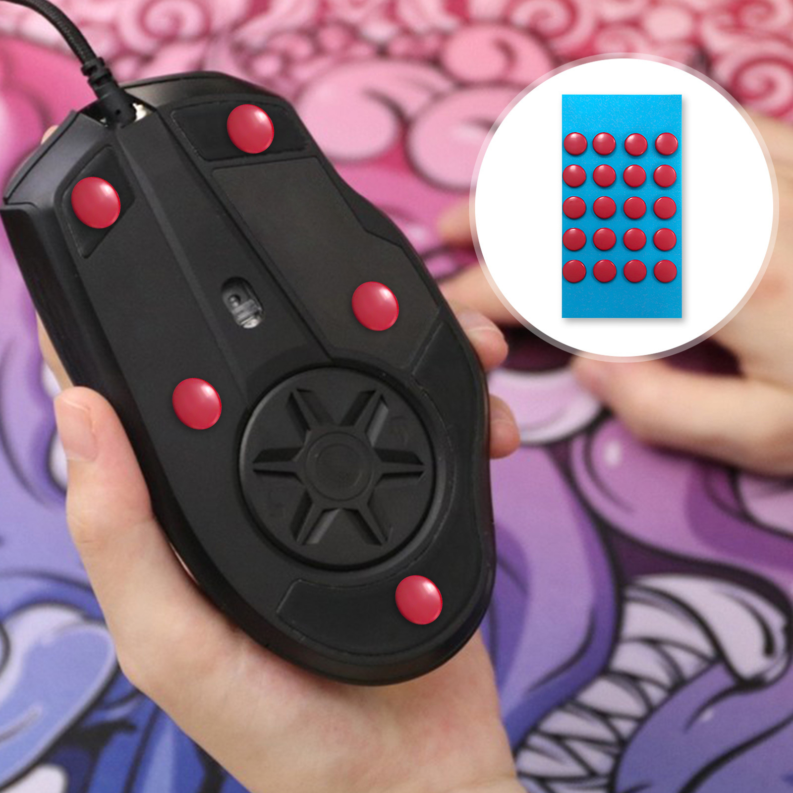 Universal Mouse Non-slip Foot Sticker Small Round Mouse Skates Anti ...