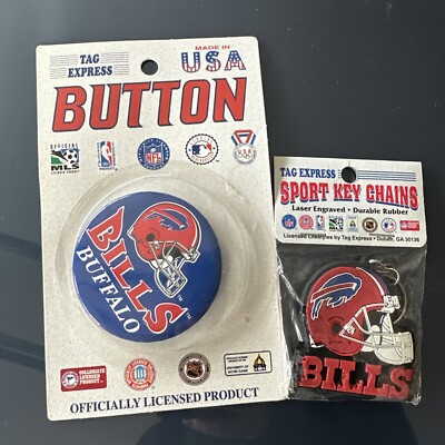 NFL Football Buffalo Bills Team 2 Piece Set Vintage Fan Pin Button ...