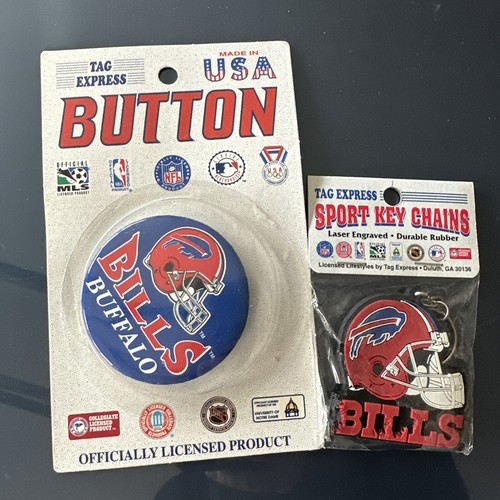 NFL Football Buffalo Bills Team 2 Piece Set Vintage Fan Pin Button ...