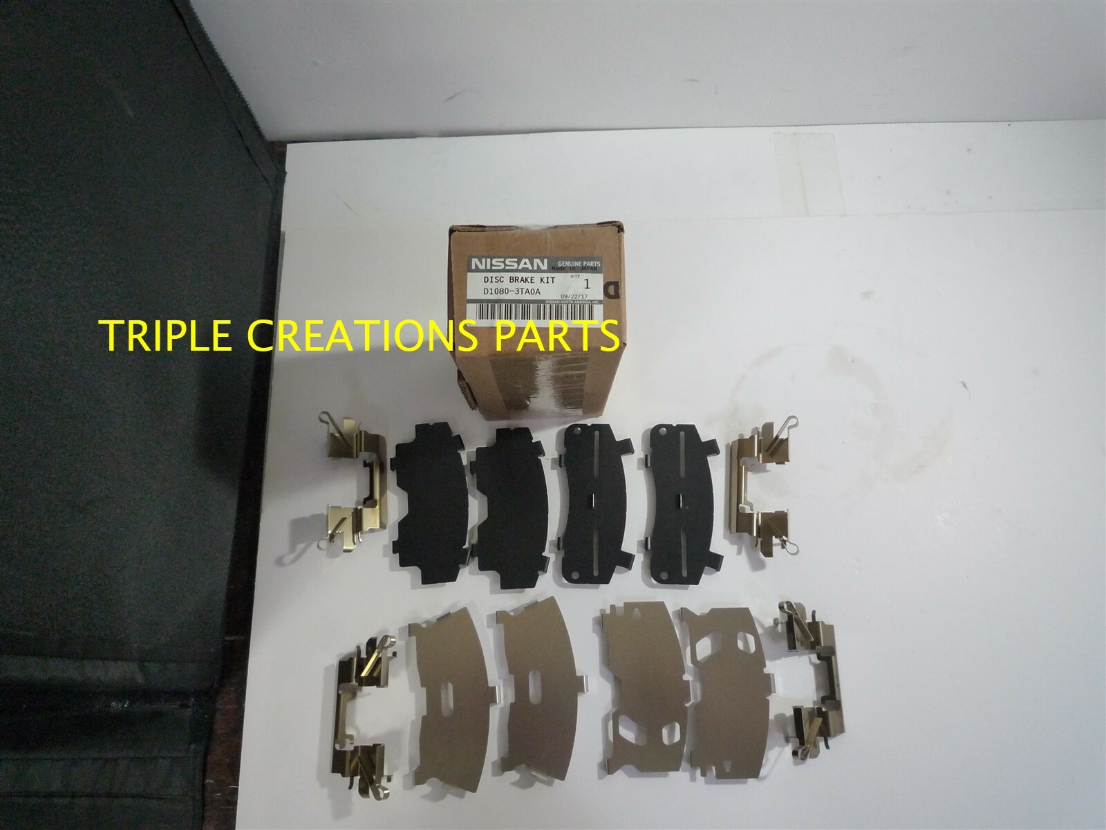 Genuine Nissan OEM D1080-3TA0A HARDWARE KIT-FRONT DISC BRAKE PAD ...