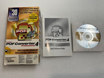 Nuance ScanSoft PDF Converter 4 Professional for Windows PC Software ...