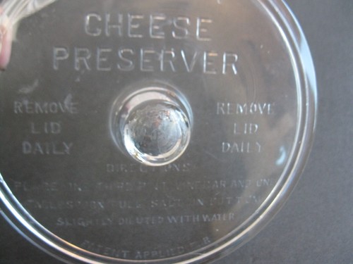 Antique Sanitary 1930's Cheese Preserver w/ Lid, Clear glass Country ...