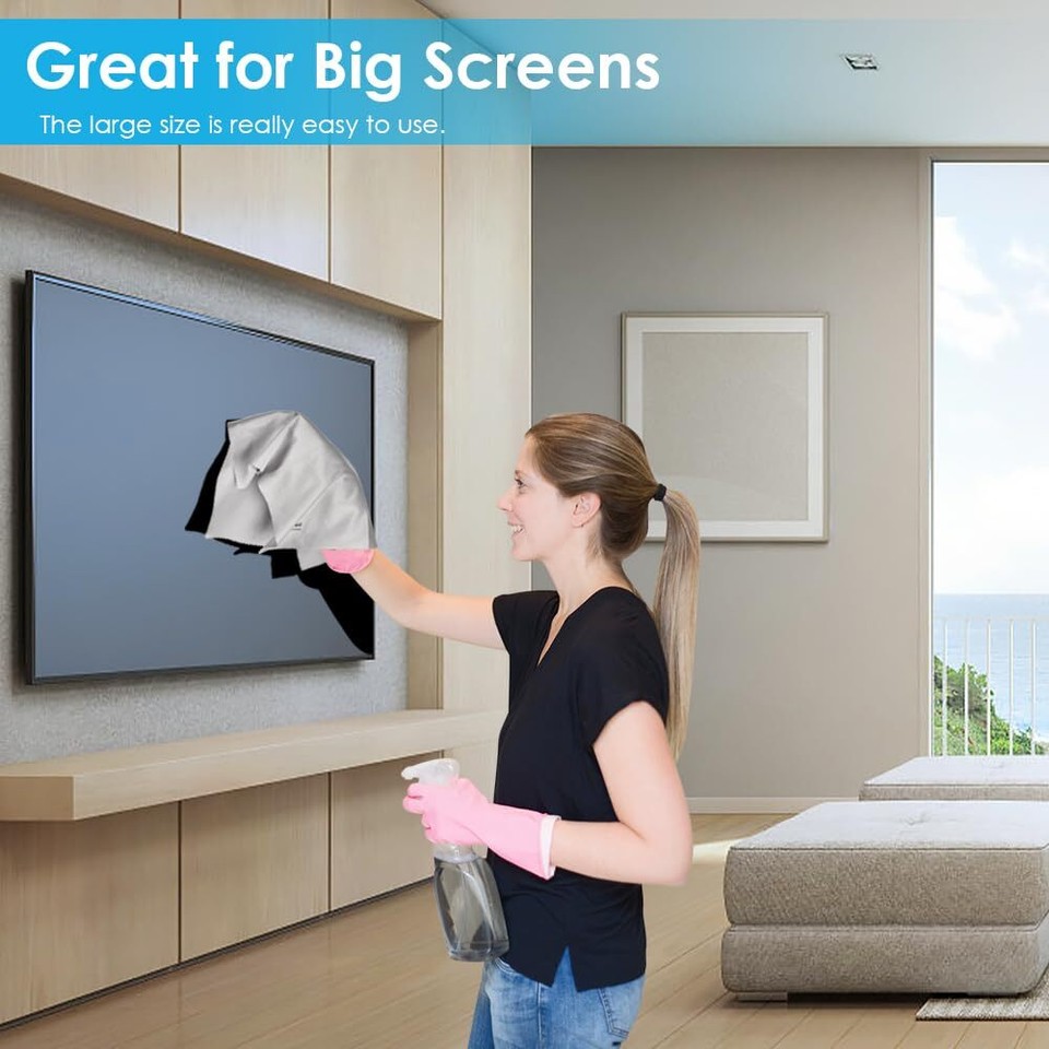 6PCS Large Eyeglass Cleaning Cloths, 12 x12 inches Glasses Cleaner ...
