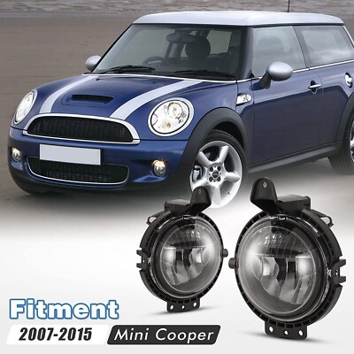 Fit 2007-2015 Mini Cooper Fog Lights Lamps Smoke Lens Pair Assembly ...