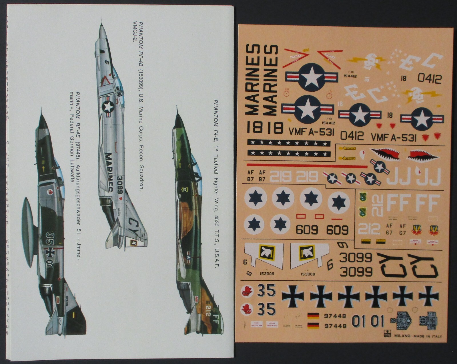 Esci 1/72nd Scale F-4 Phantom Decal Sheet | eBay