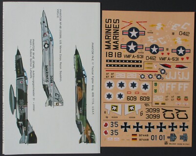 Esci 1/72nd Scale F-4 Phantom Decal Sheet | eBay