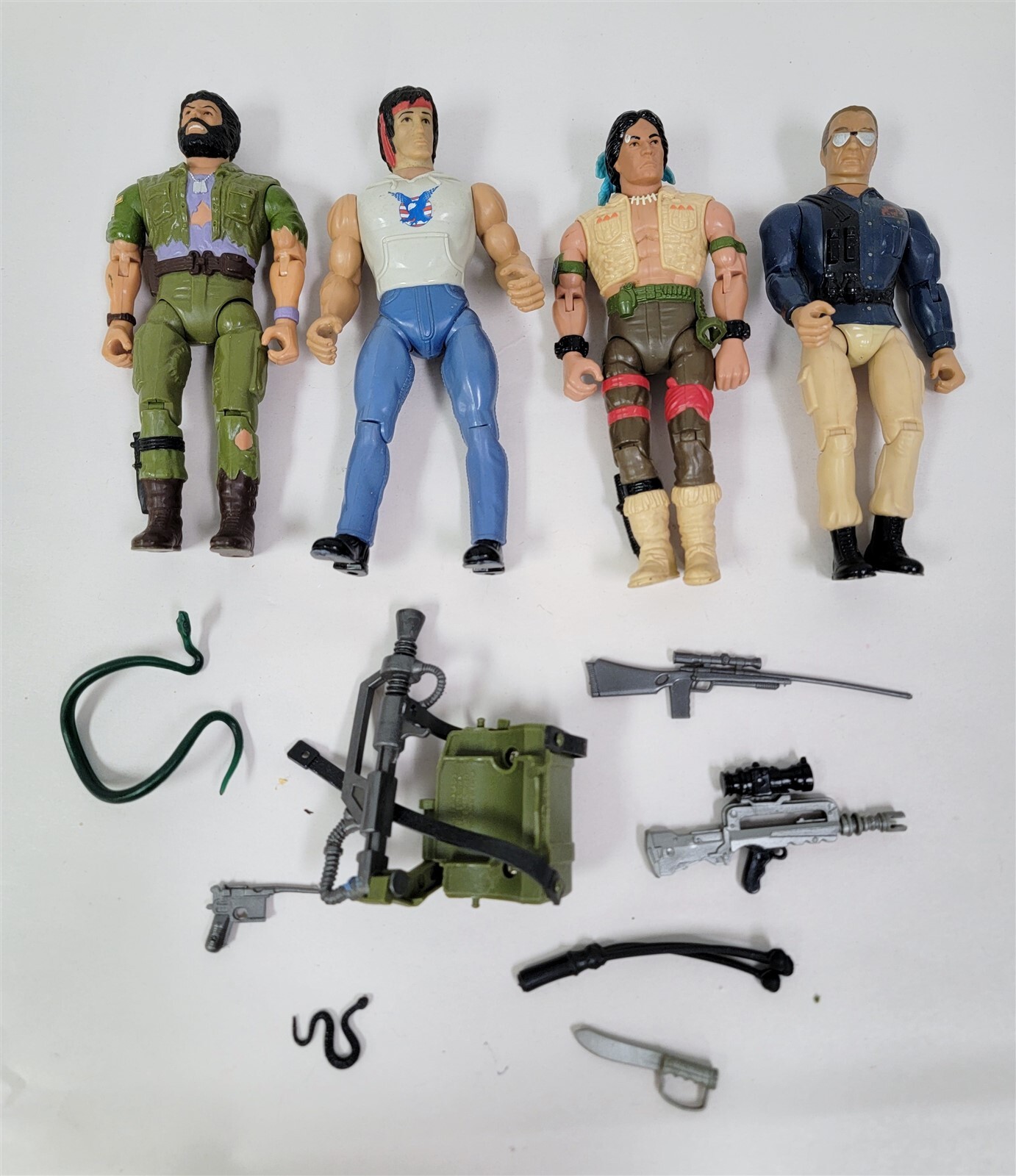S-761 VINTAGE 80'S COLECO RAMBO ACTION FIGURES SNAKE BITE CHIEF RAMBO ...