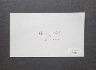 Harry Kalas signed baseball index card BB HOF 2002 Jsa Authenticated | eBay