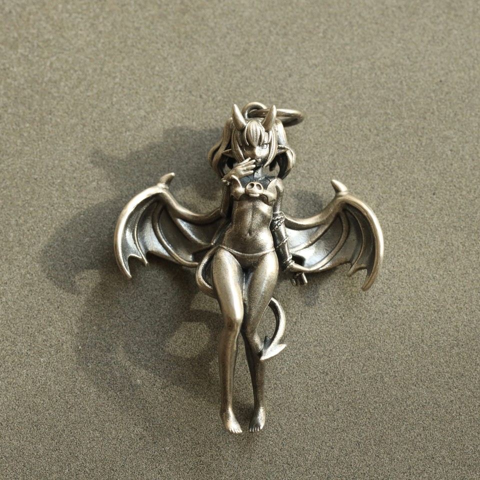 Anime Lulum Angel Necklace Angel Girl Wing Pendant Jewelry Necklace 925 ...