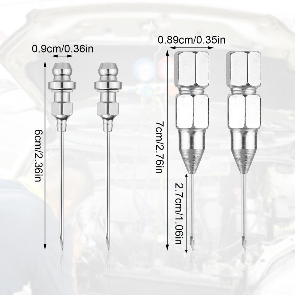 4pcs Grease Gun Needle Nozzle Grease Needle Grease Fittings Tool ...