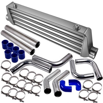 Universal Turbo Intercooler 27"x7"x2.5" & 2.5" Aluminum Pipe Tube ...