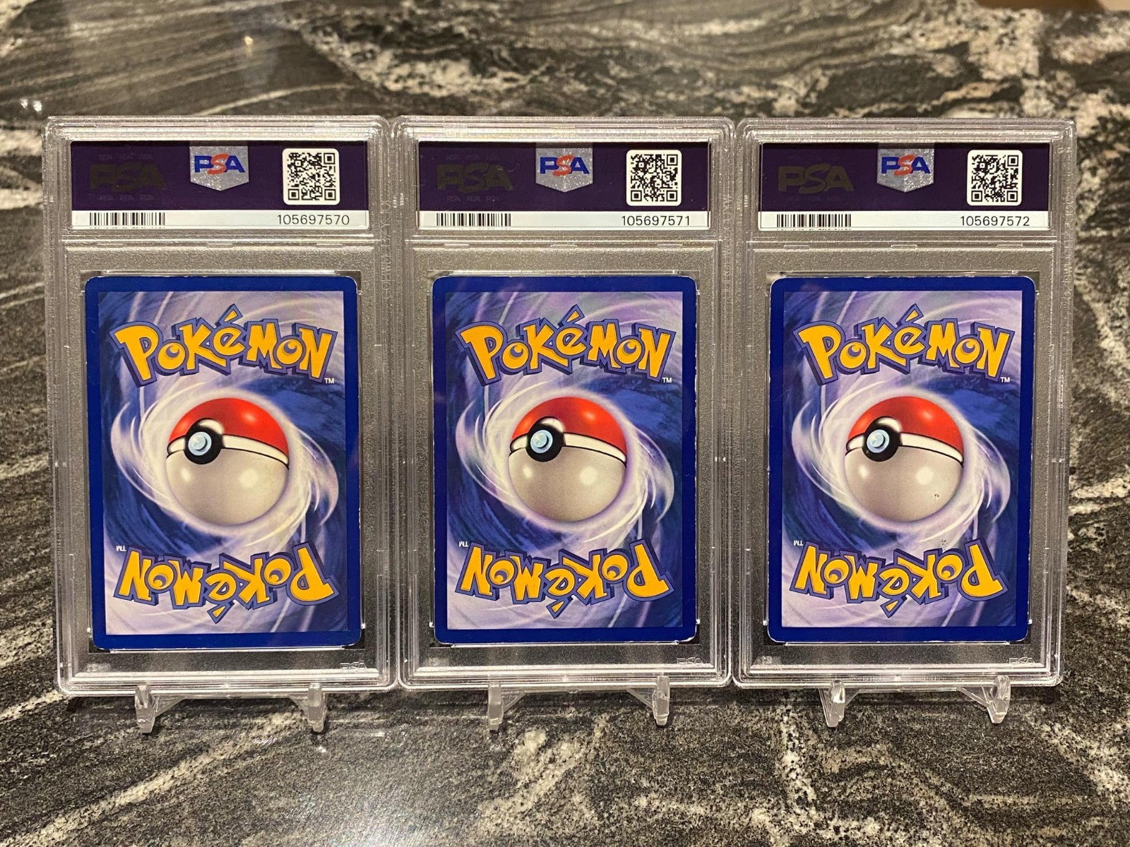 3x 1st edition Shadowless PSA Base Set Bulbasaur Charmander Squirtle ...