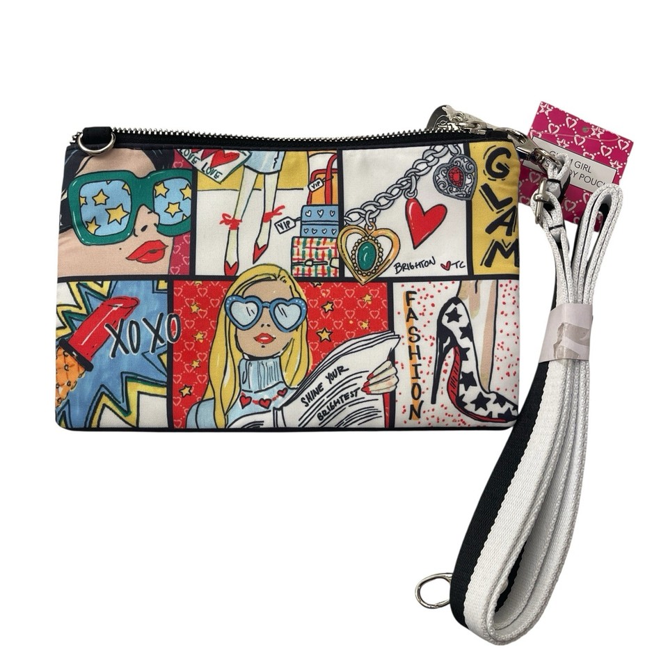 Brighton Glam Girl Wristlet Comic Pop Art Crossbody Bag Purse Fashion ...