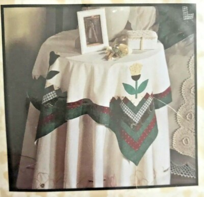 The Heirloom Collection Handcrafted Patchwork Bouquet Table Topper 36 ...