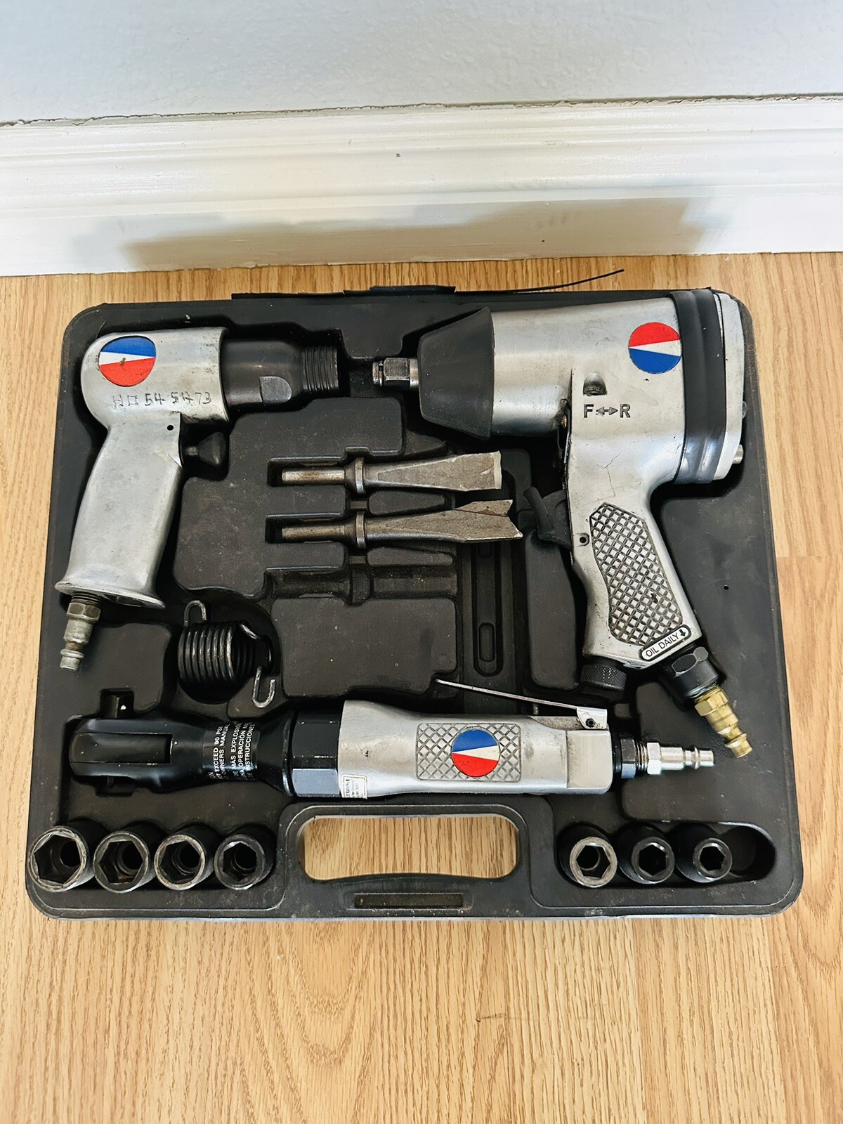 Devilbiss Air Impact Wrench Kit Dr. Socket Set & Air Ratchet Set | eBay