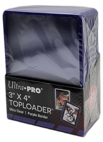 (25) Ultra Pro Purple Border Topload Card Holder Toploaders ACEO Art ...