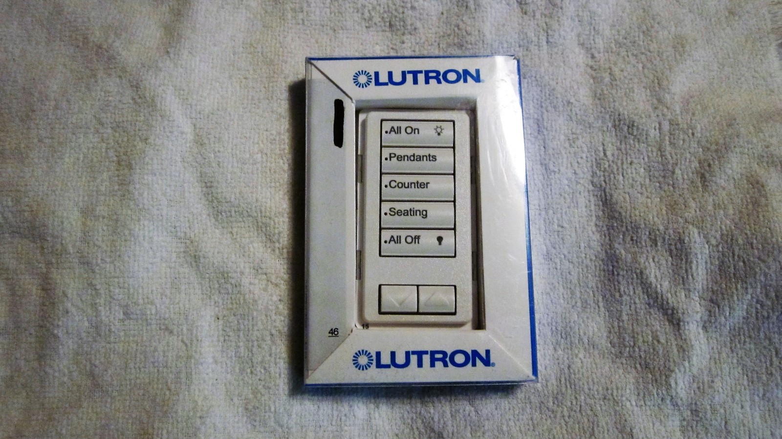 LUTRON QSWS2B-5BRLI-WH-NST engraved 5 Button Plus Raise/Lower Keypad ...