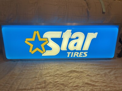 Vintage Lighted Star Tires Sign | eBay