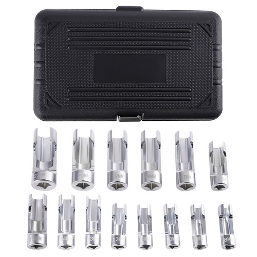 8mm-22mm Diesel Injector Fuel Line Socket Wrench Set 14pcs Chrome ...