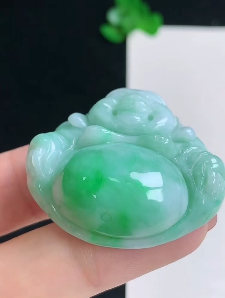 Certified Grade A Icy Green Jade Jadeite Pendant Buddha 0121 | eBay