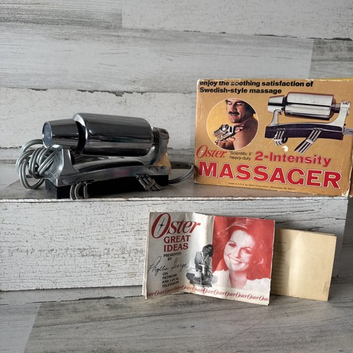 VINTAGE OSTER SCIENTIFIC II BODY MASSAGER HAND HELD CHROME 2 SPEED 136 ...