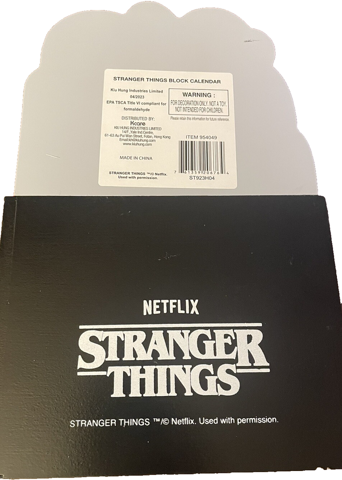 Stranger Things Wooden Block Desk Calendar – Collectible Home/Office ...