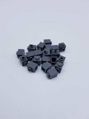 LEGO LOT 20 X BRICK 1X1 W 1 KNOB DARK STONE GREY REF 87087 / 4558955 ...