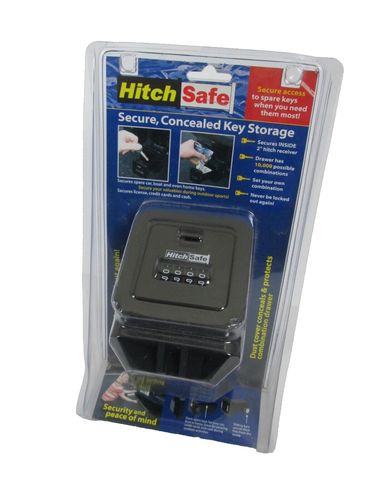 HitchSafe 2" Trailer Hitch Receiver Solid Metal Safe Combination Key ...