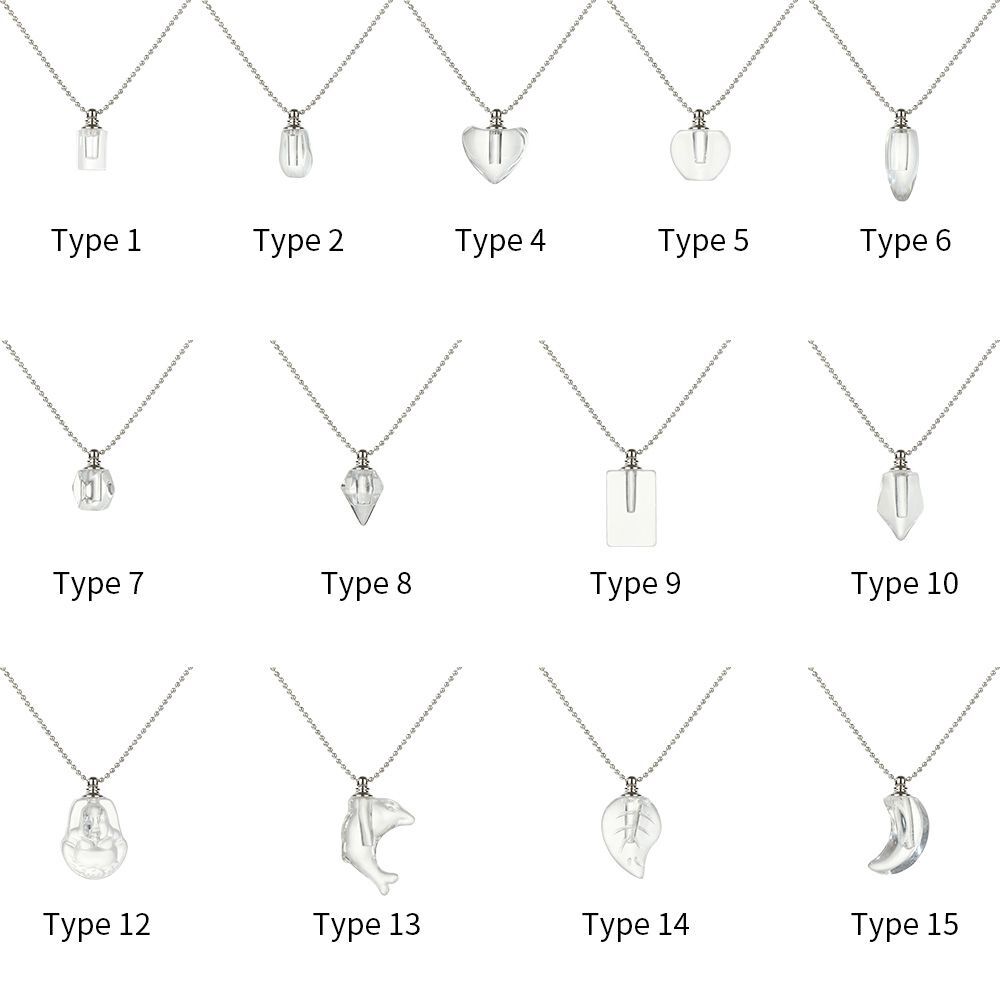 Crystal Vial Necklace Lucky Charm Wishing Bottle Pendant Perfume Jar ...