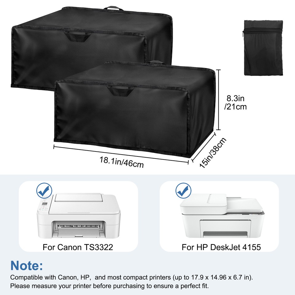 2PCS Universal Printer Dust Covers with Storage Bag & Handle, 210D ...