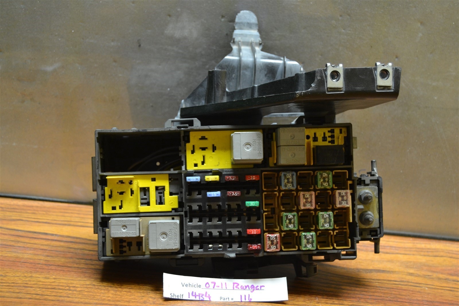 2007-2011 Ford Ranger Fuse Box Relay Unit 7L5T14A254AA Module 16 14B4 ...