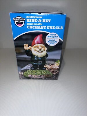 NEW Big Mouth Inc. Guilty Gnome HIDE-A-KEY Secret Hiding Slot WELCOME ...