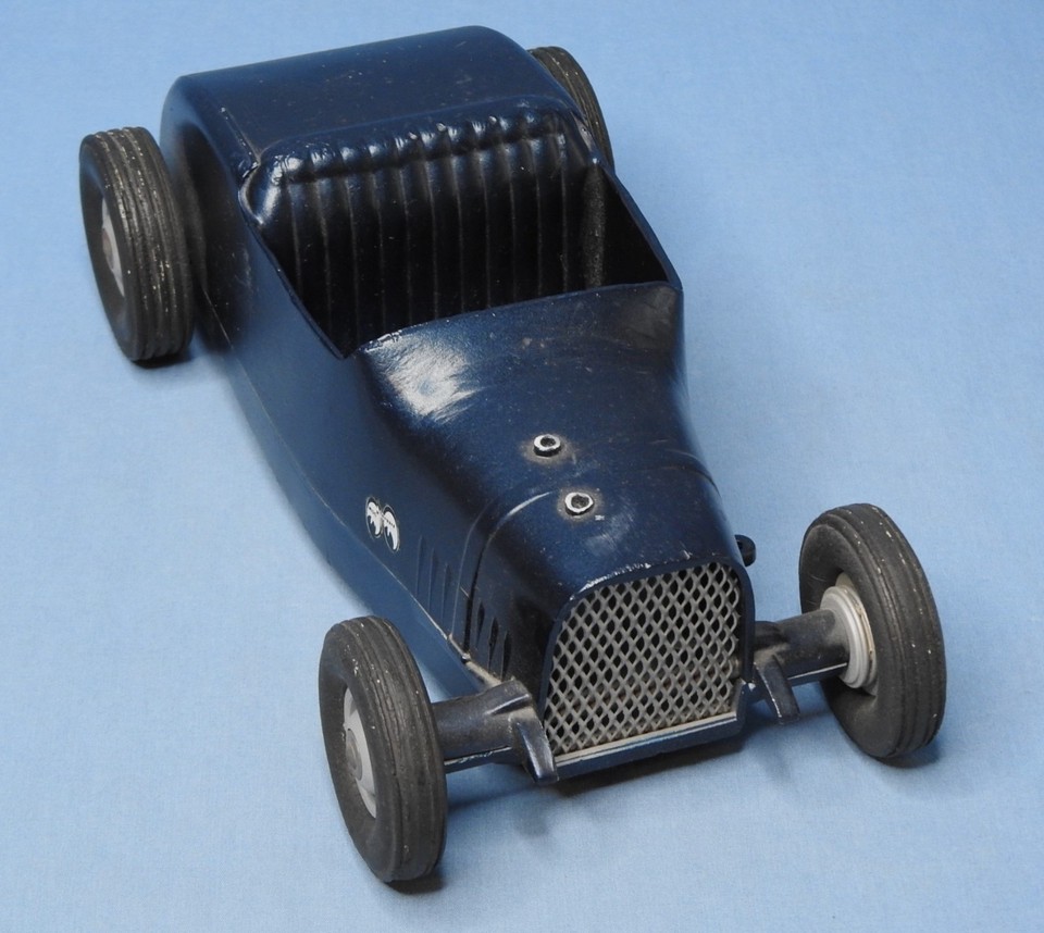 Vintage Original 1950s All American Hot Rod Deuce Roadster Tether Car ...