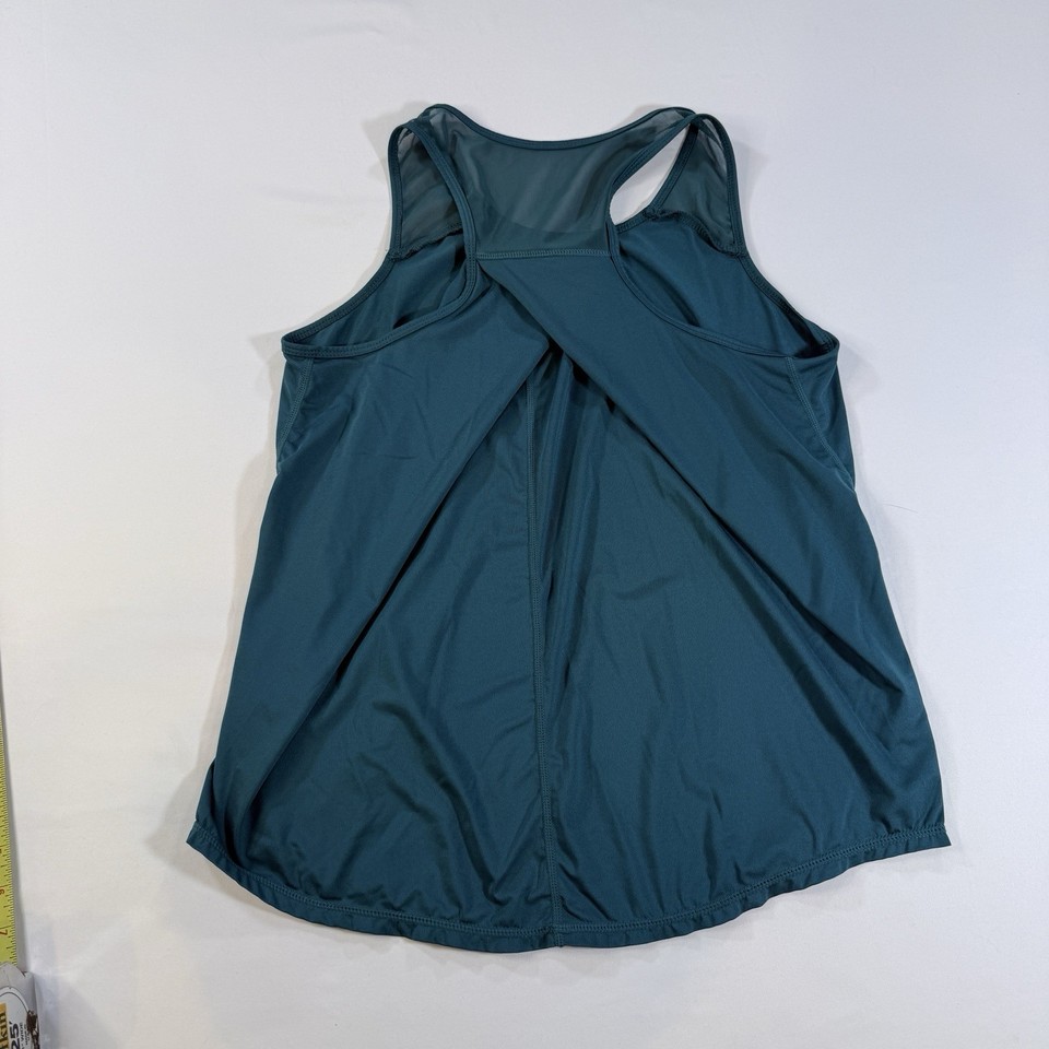 Women’s Racerback Twist Back Athletic Tank Top Teal Lightweight Workout ...
