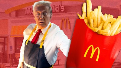 PRESIDENT DONALD TRUMP WORKING AT MCDONALDS AS FRY COOK 4x6 Glossy ...