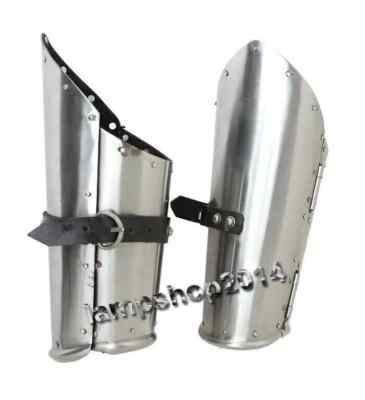 Medieval steel pair of bracers Armor Arm Guard Crusader Arm protection ...