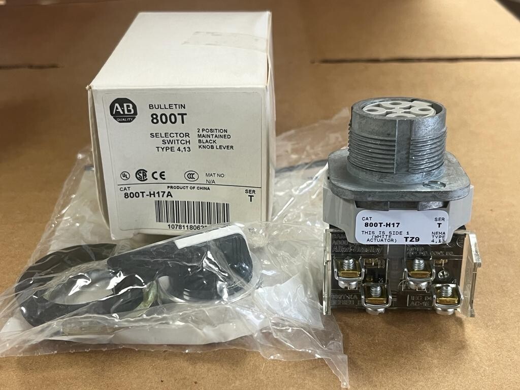 800T-H17A Allen Bradley Selector Switch, 2 Position, Maintained, 30mm ...