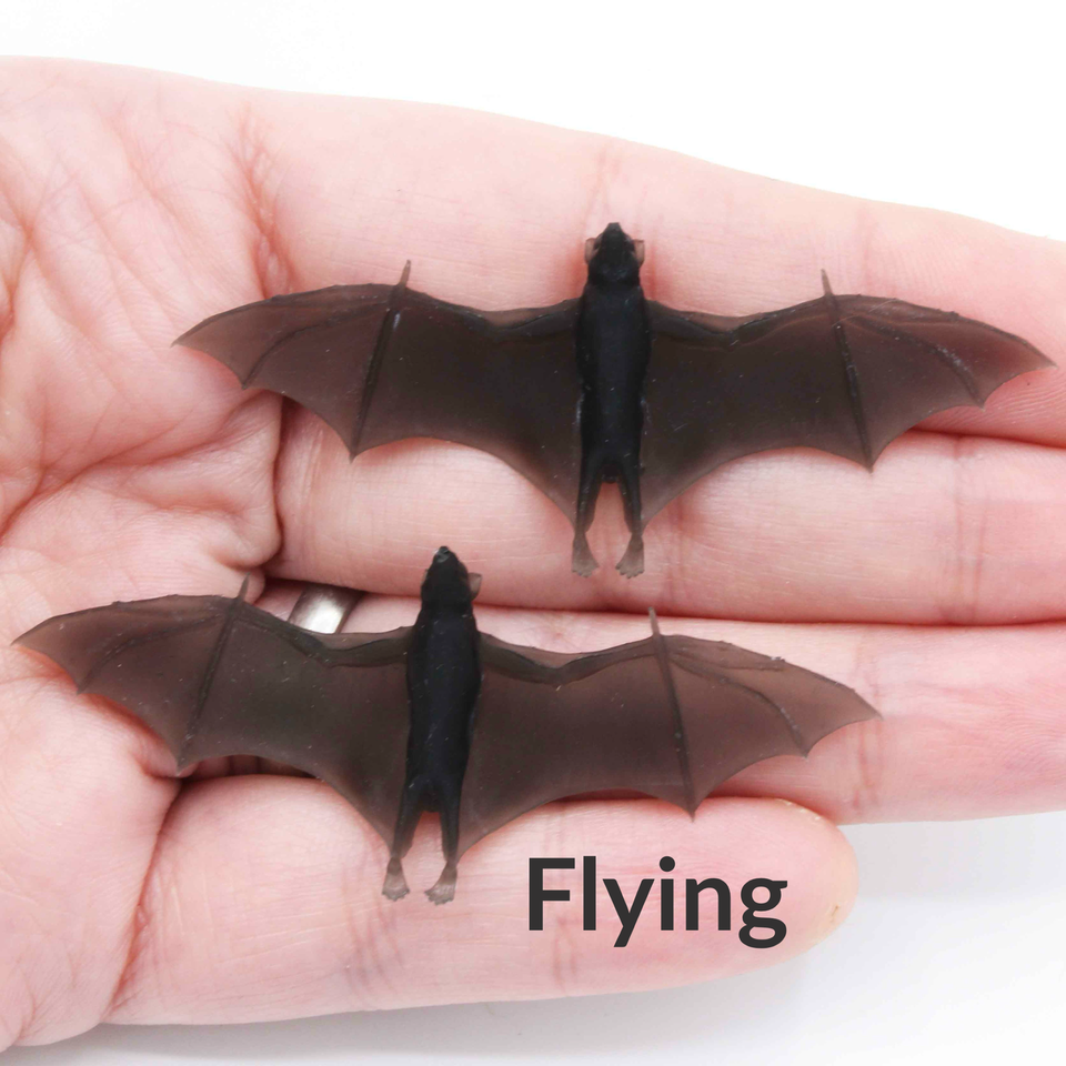Miniature Bat - 1:12 Scale dollhouse diorama animal art craft supply (2 ...