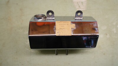 Harley Chopper Triumph British BSA Oil Tank Bag Chopper Hex Chrome NOS ...