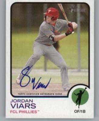 2022 Topps Heritage Minors Real One Autograph #ROA-JVR Jordan Viars RC ...