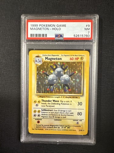 1999 POKEMON BASE SET UNLIMITED #9 MAGNETON-HOLO PSA 7 | eBay