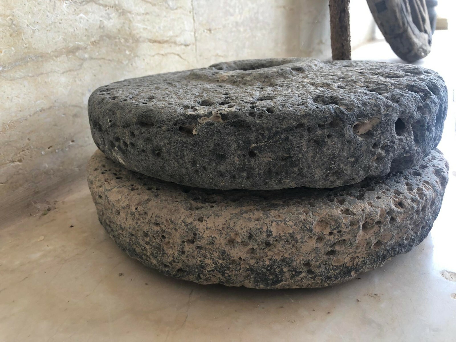 ancient millstone Wheat grinding and seeds grainmill quern stone tribes ...